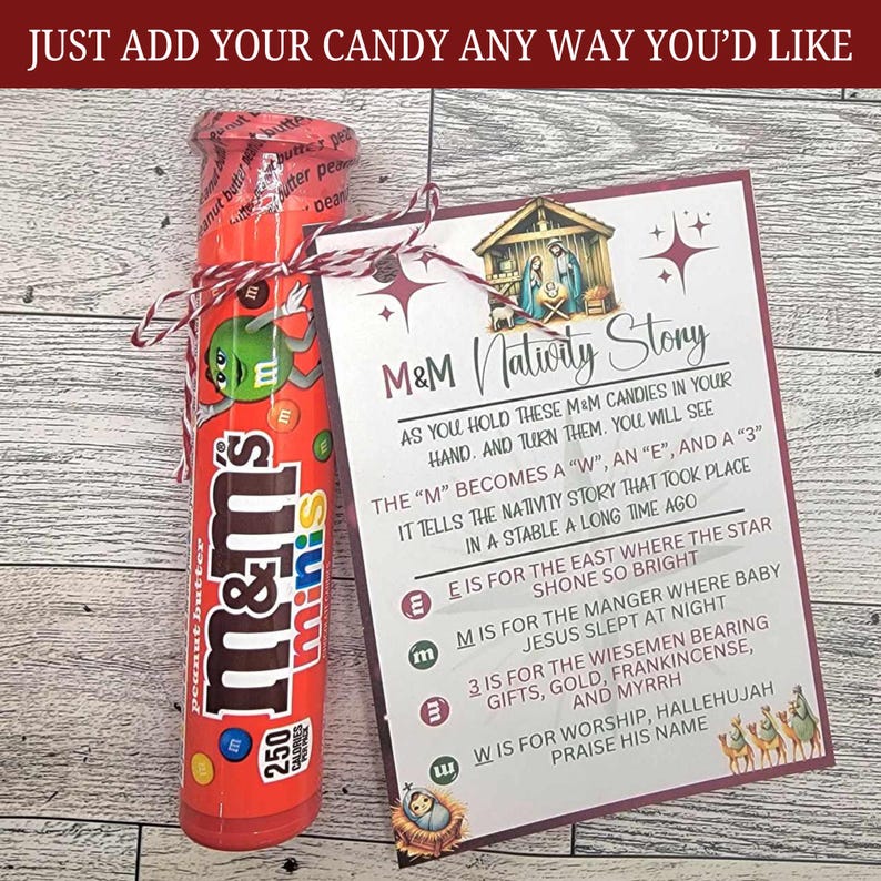 M&M Nativity Story Printable Gift Tags (digital Download) - Etsy