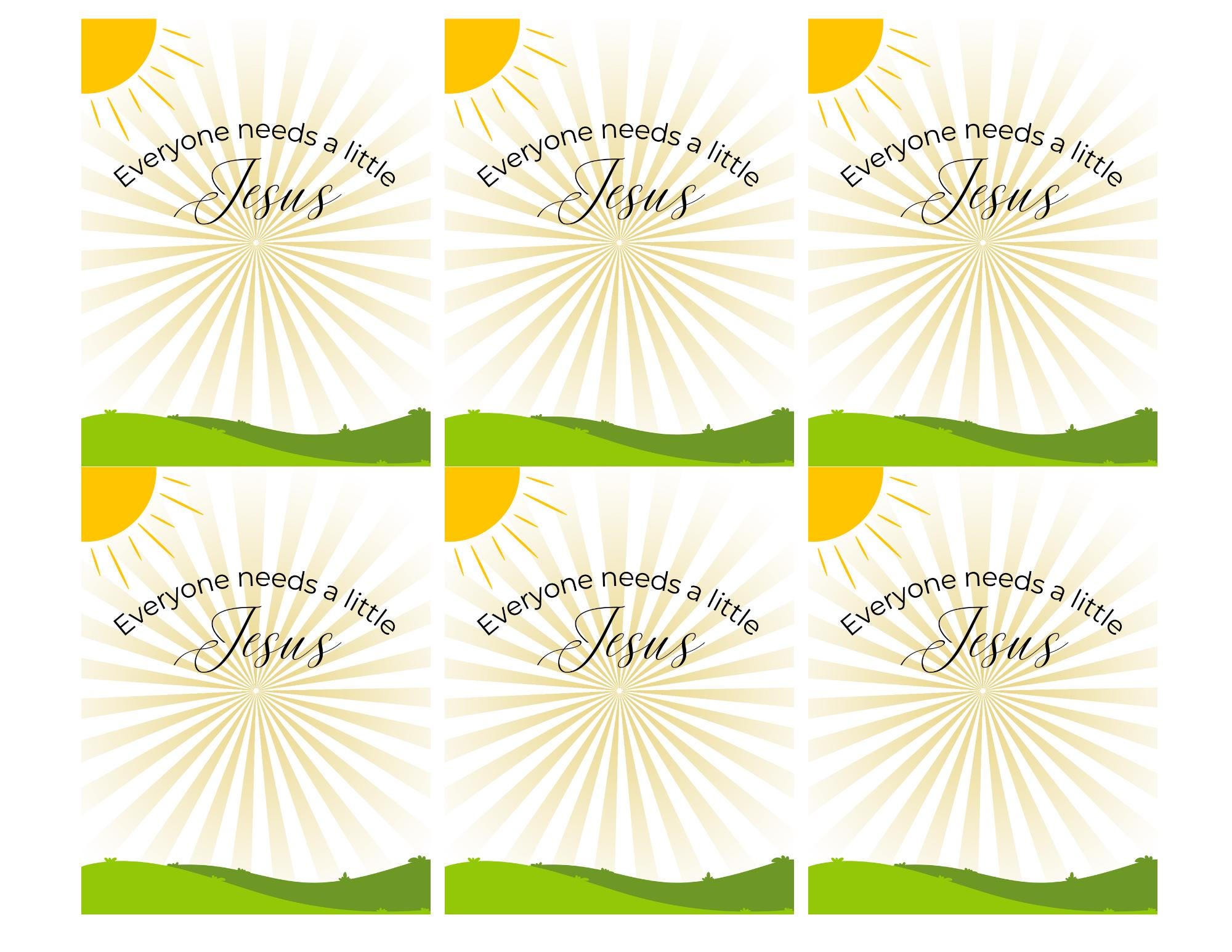 Mini Jesus Printable Tags – Sunday School Church Gift (PDF Download) - Etsy