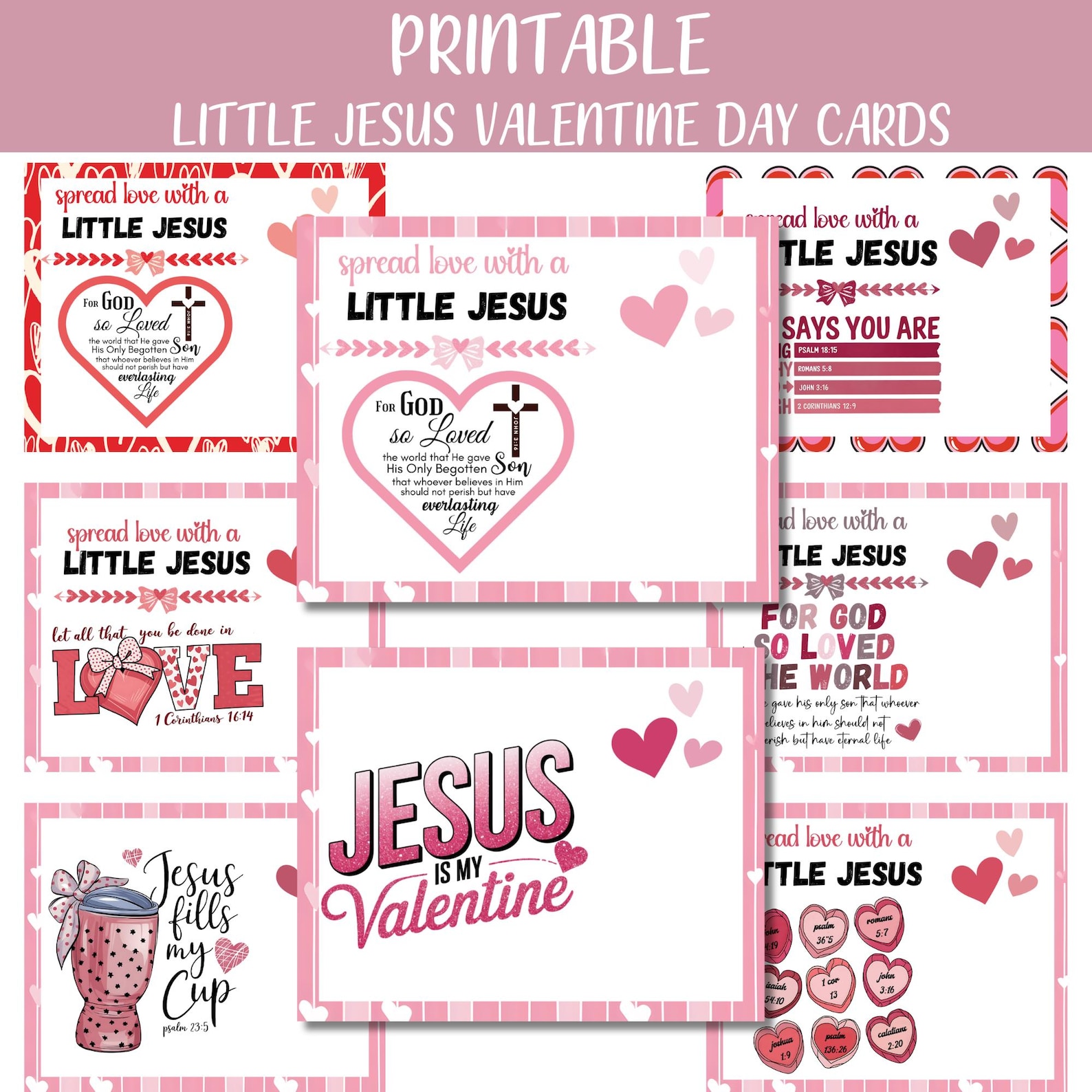 LITTLE JESUS Valentine Printable | Sunday School Gifts | Valentine for ...