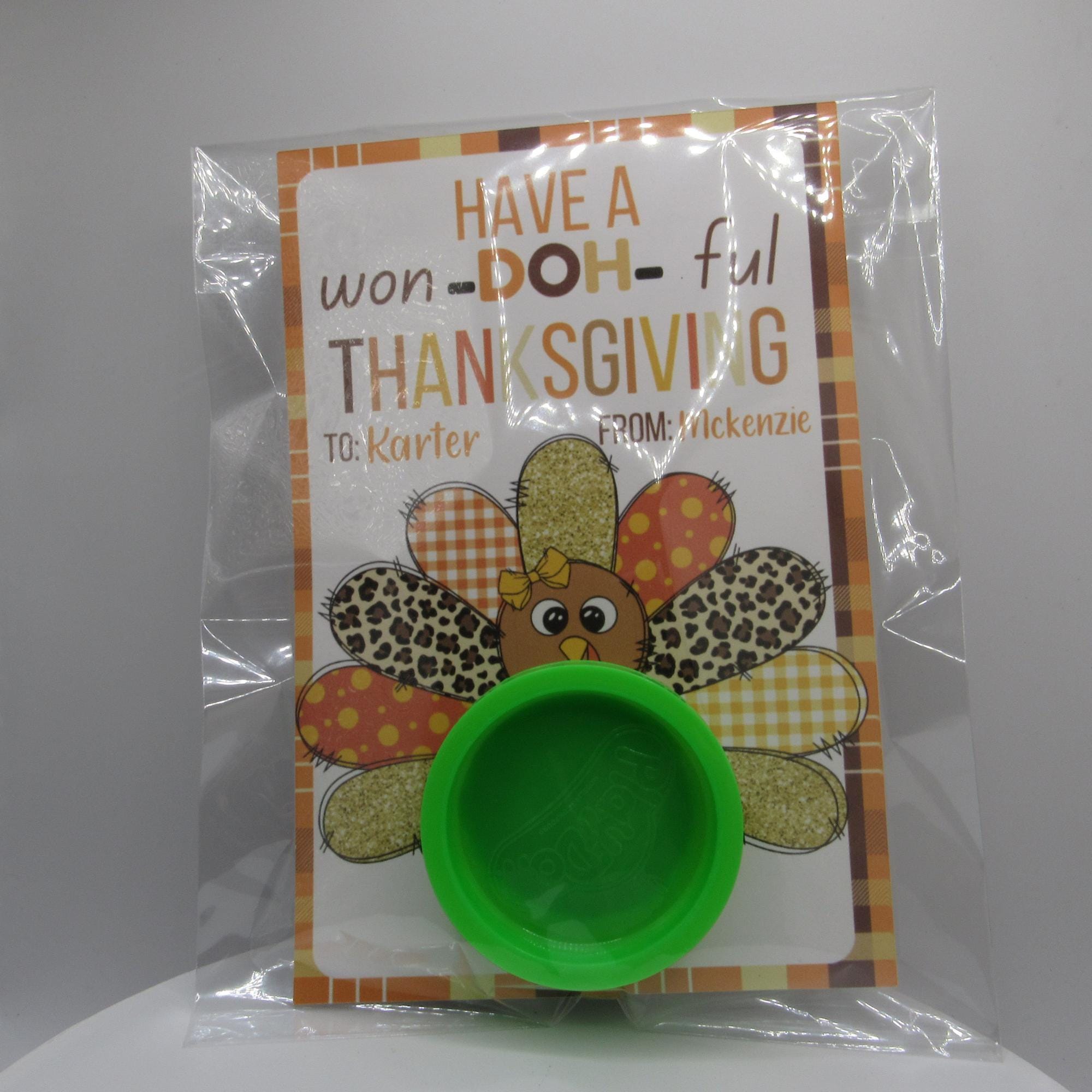 Play Doh Thanksgiving PDF Card Tags | Printable PDF | Classroom Favors ...
