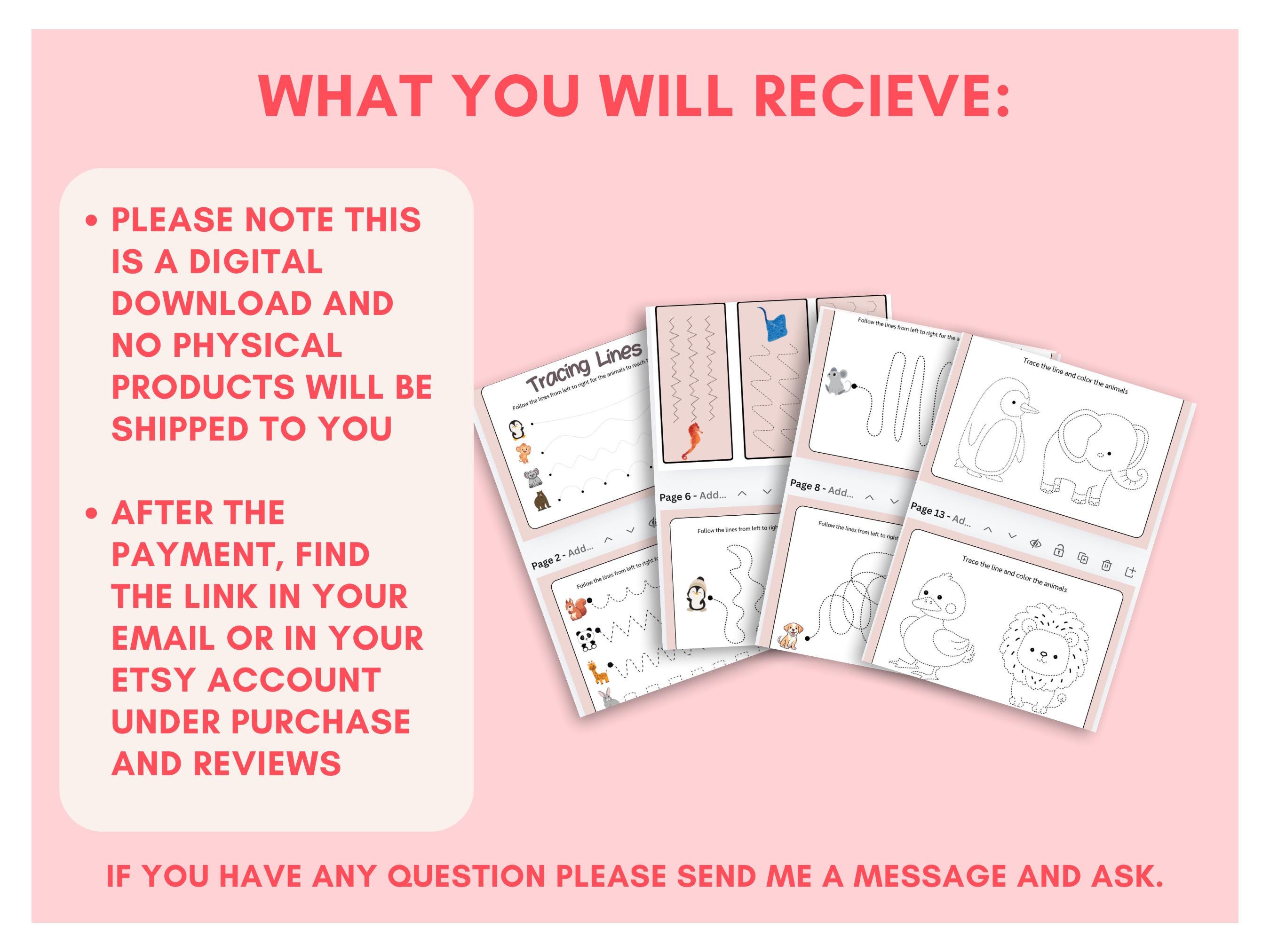 Line Tracing Activity for Kids Tracing Pad Worksheet for Toddlers ...