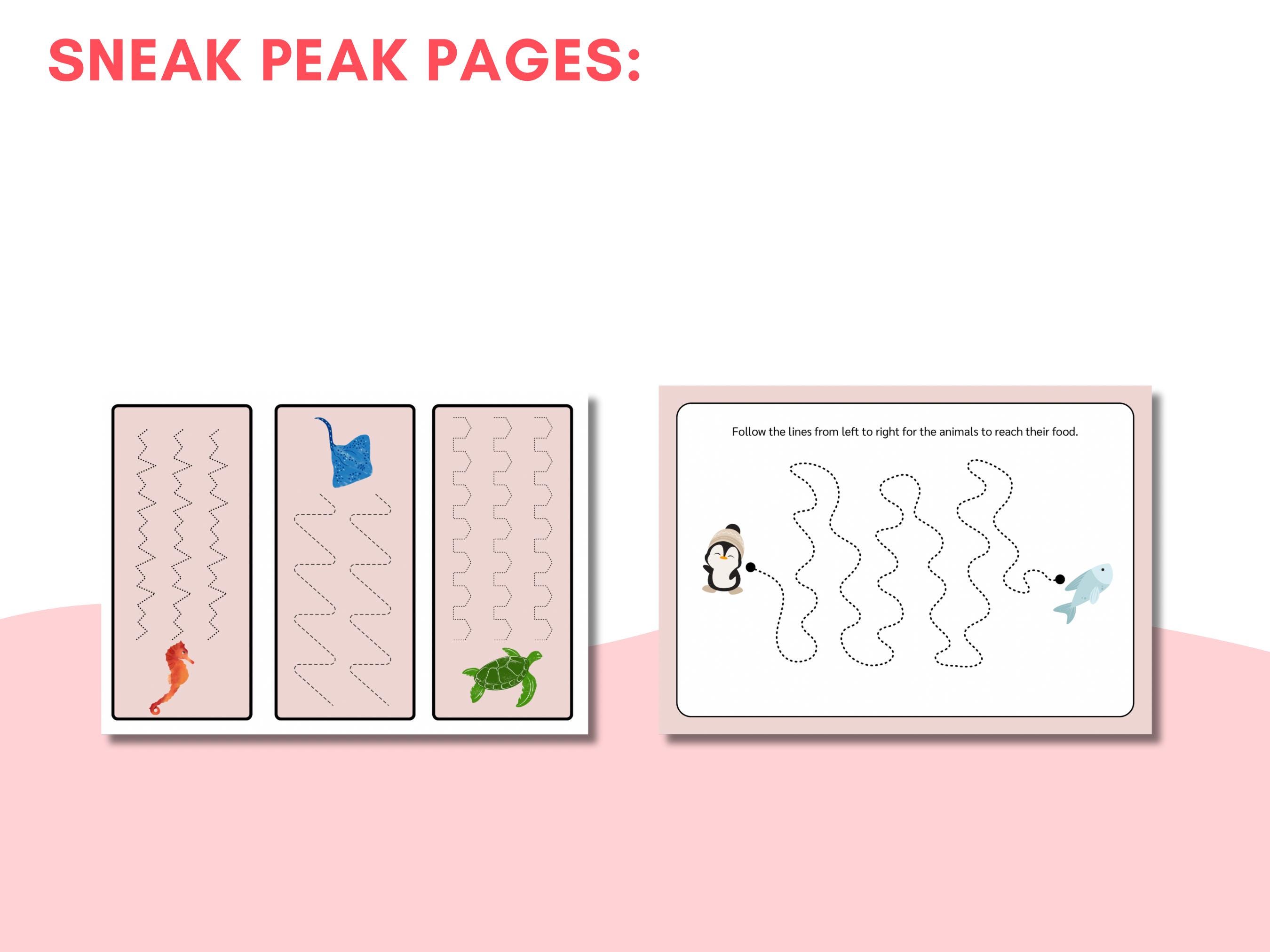 Line Tracing Activity for Kids Tracing Pad Worksheet for Toddlers ...