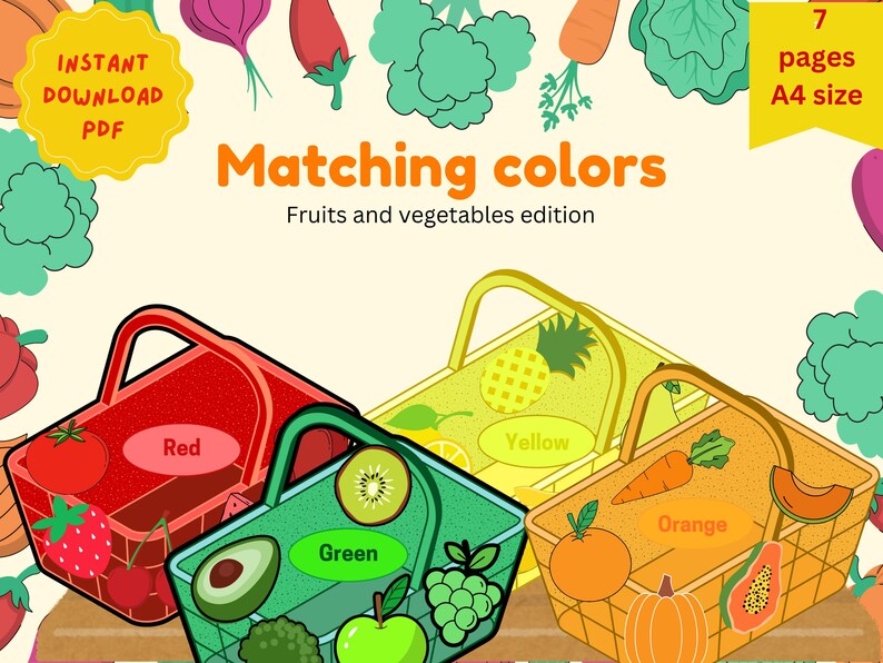 Color Sorting Activity for Kids Matching Colors for Kids Toddler ...