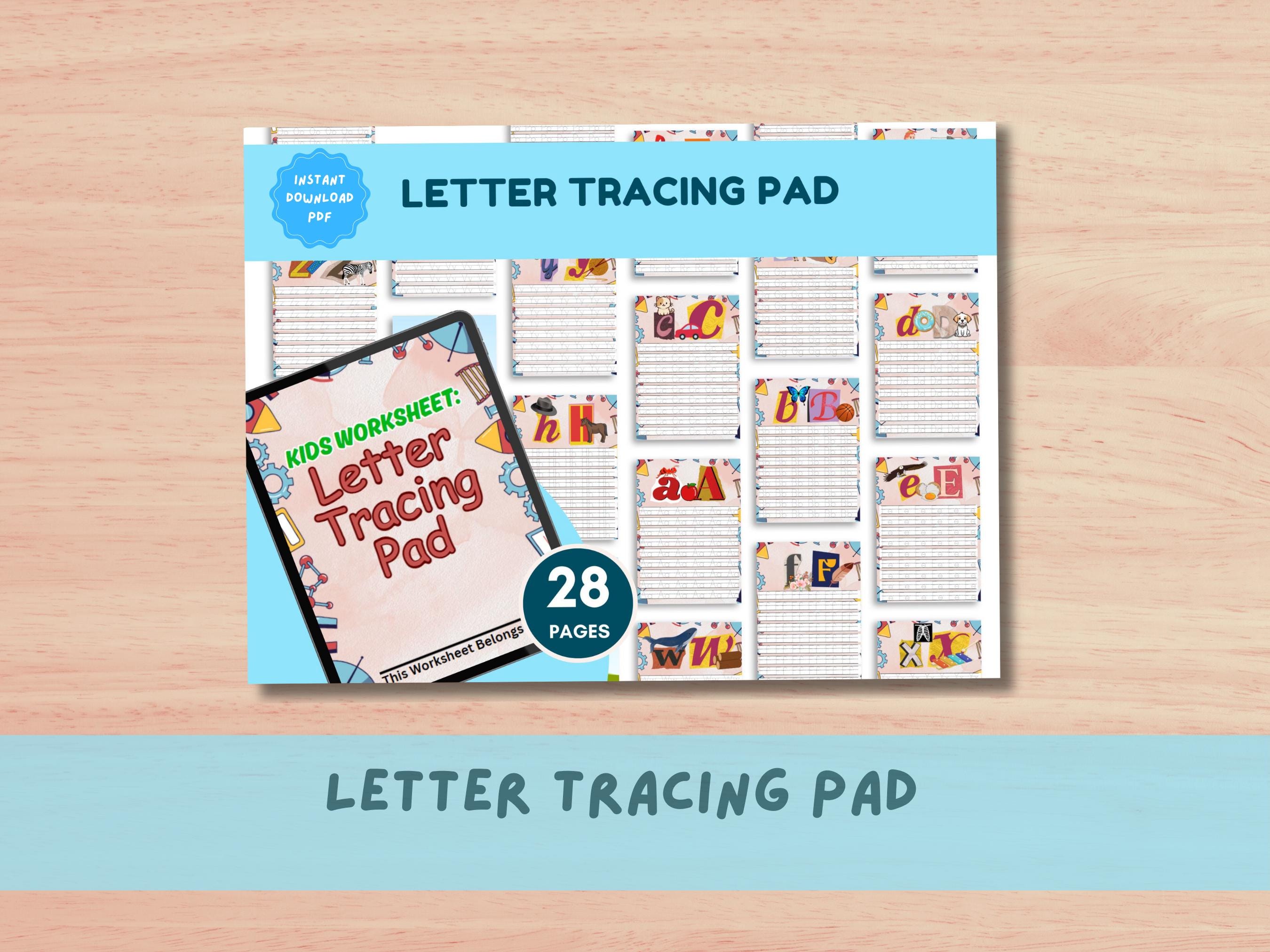 Printable Alphabet Tracing Pad for Kids Letter Tracing Activity for ...