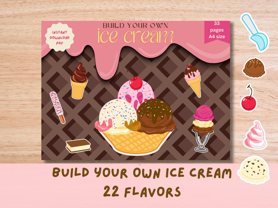 Ice Cream Shop Pretend Play Pretend Play Menus for Kids Fun Menu Fake ...