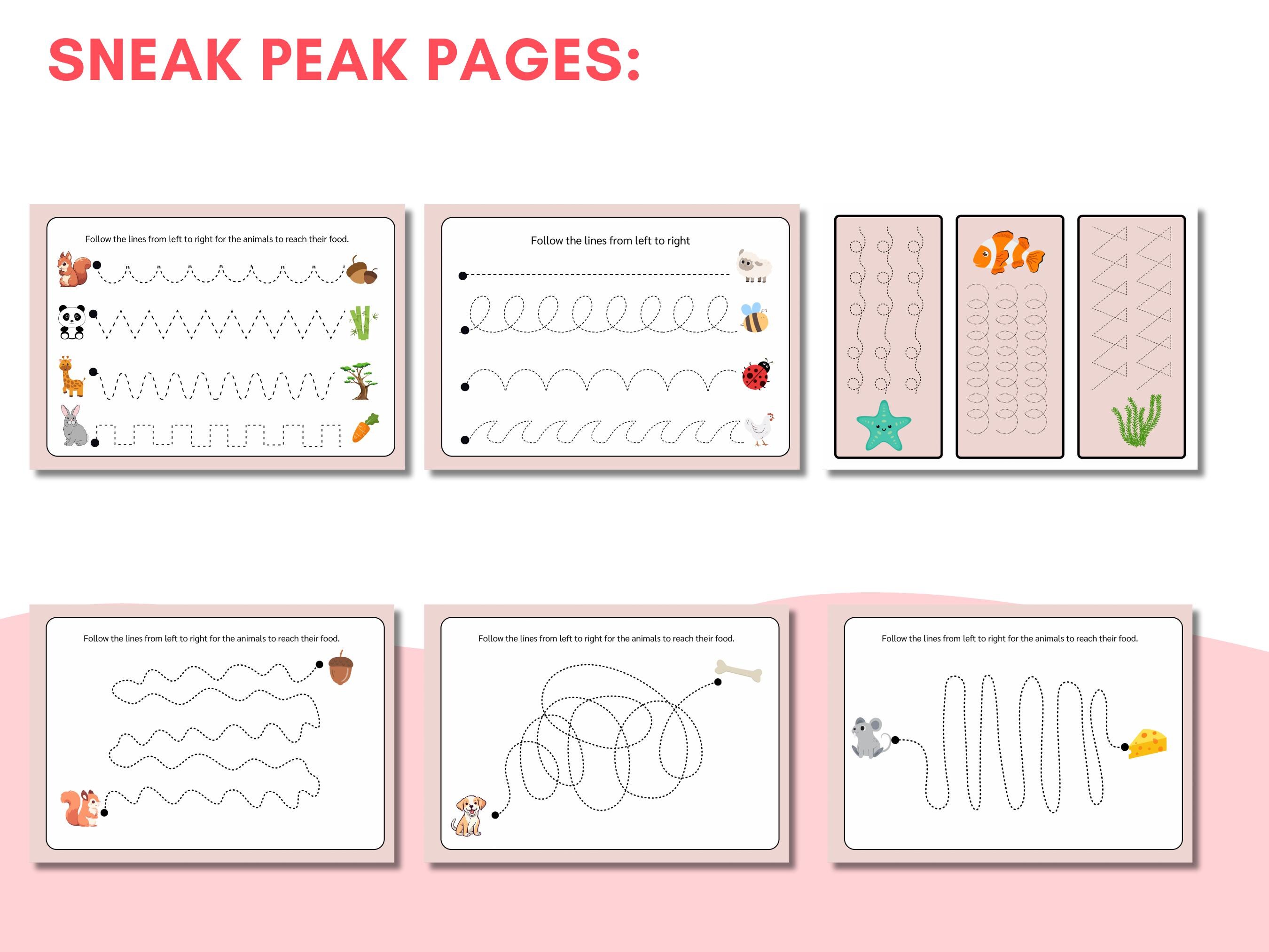 Line Tracing Activity for Kids Tracing Pad Worksheet for Toddlers ...