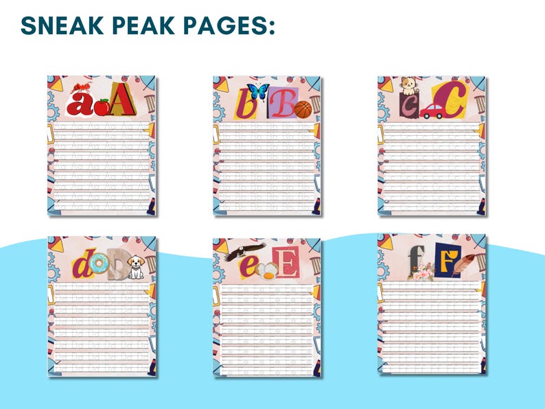 Printable Alphabet Tracing Pad for Kids Letter Tracing Activity for ...