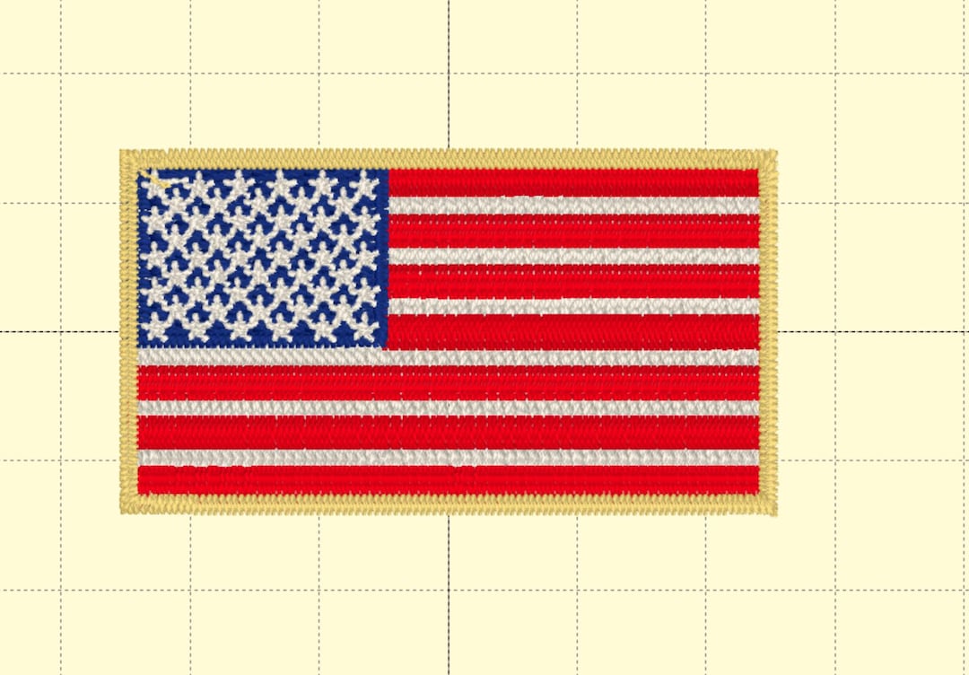 American Flag Embroidery File USA Flag Digital Download File Instant ...