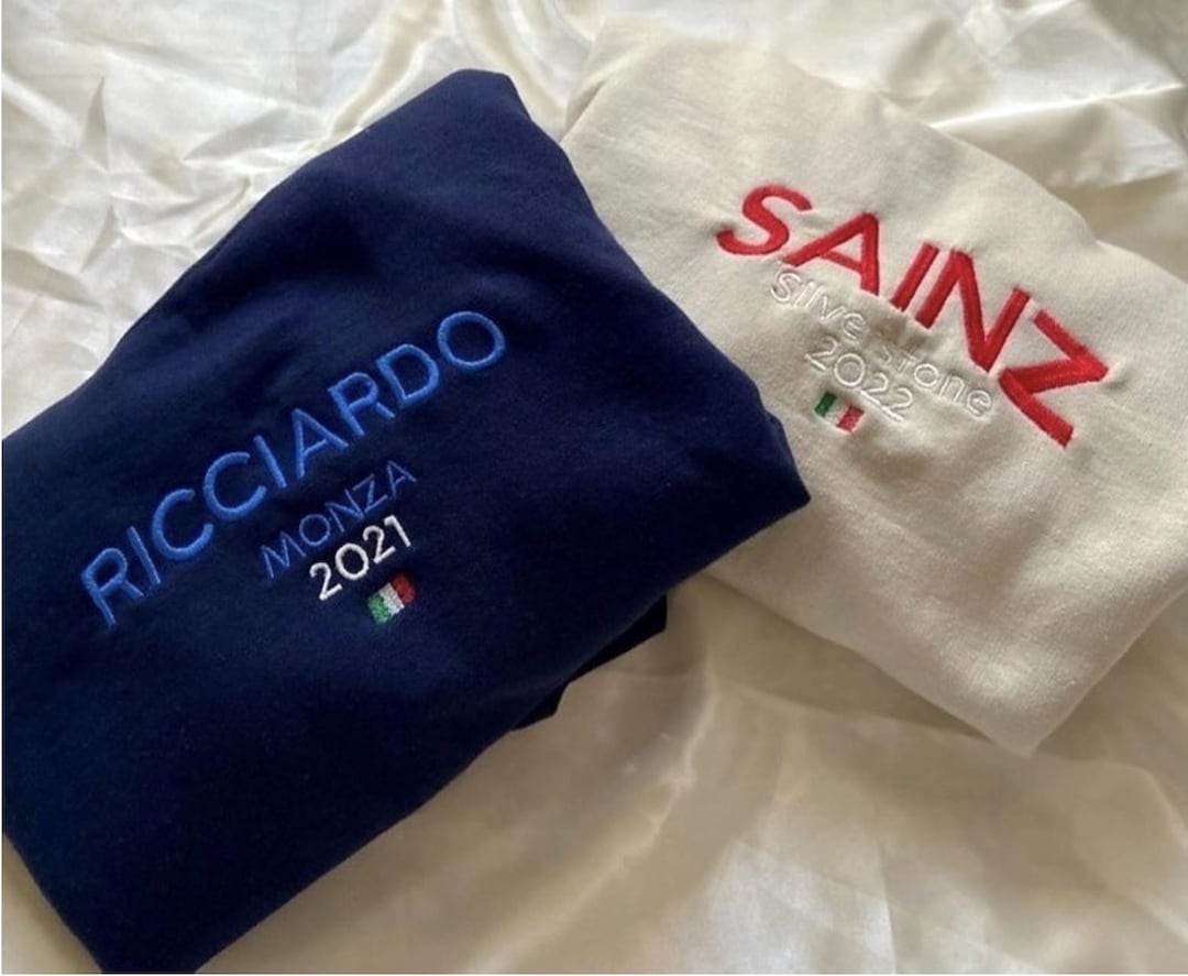 Formula 1 Custom Embroidered Sweatshirt Formula 1 Embroidered Jumper ...