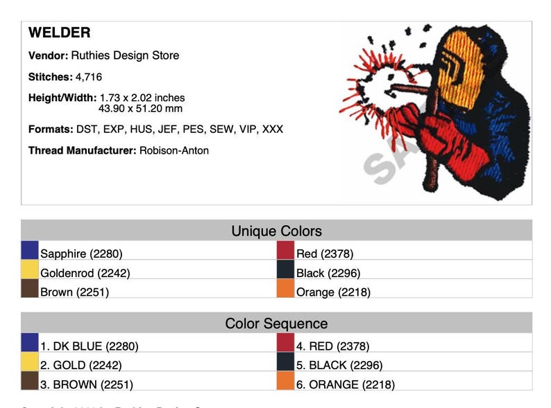 Welder Machine Embroidery Design Welder Embroidery File Instant ...