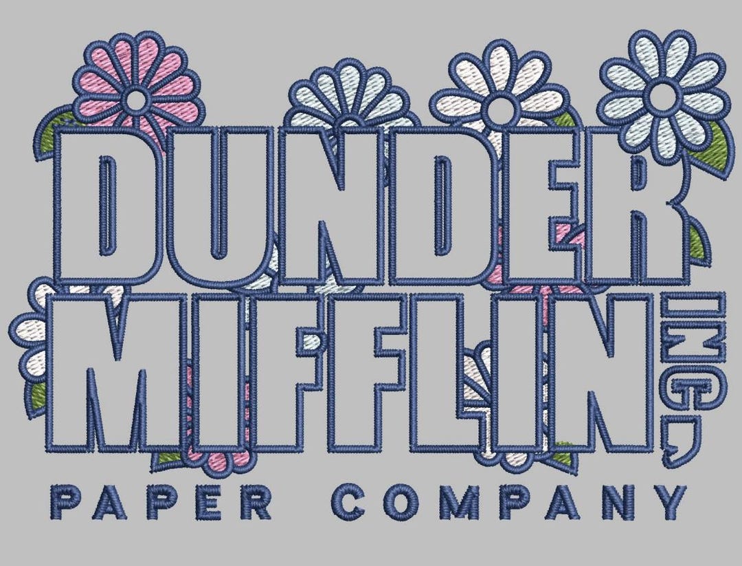 Dunder Mifflin Machine Design the Office Embroidery File Dunder Mifflin ...