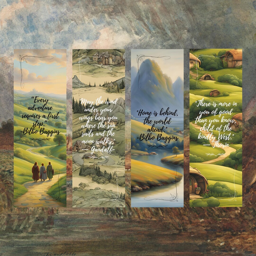 The Hobbit Inspired Bookmarks - Etsy