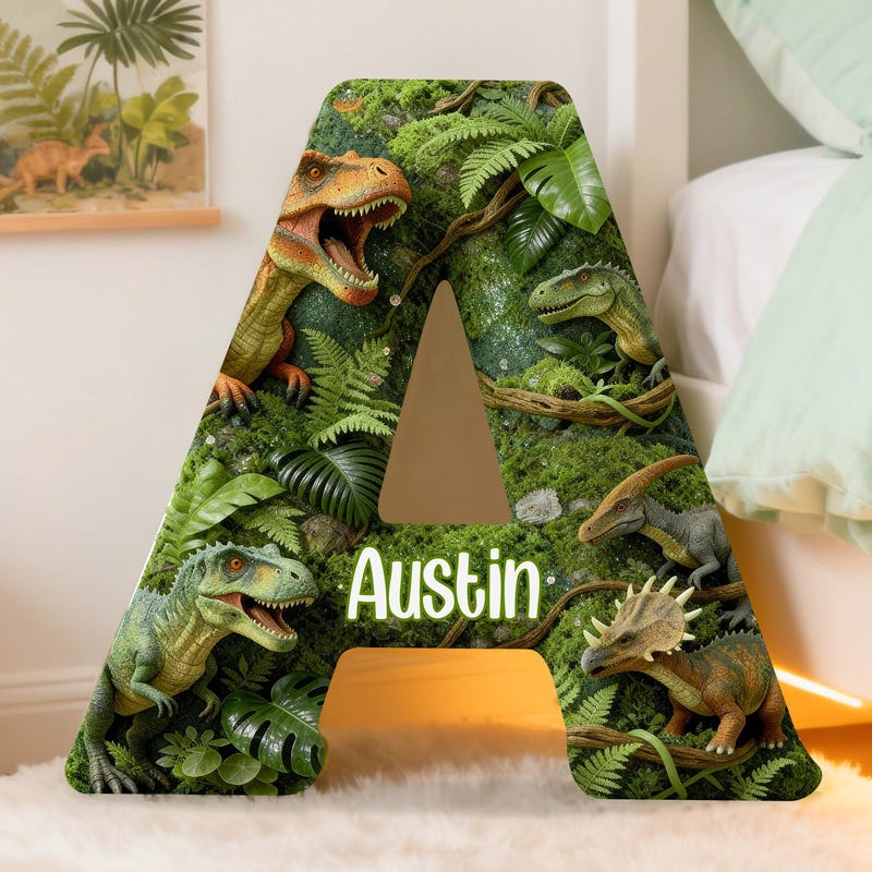 Custom Dinosaur Letter - Etsy