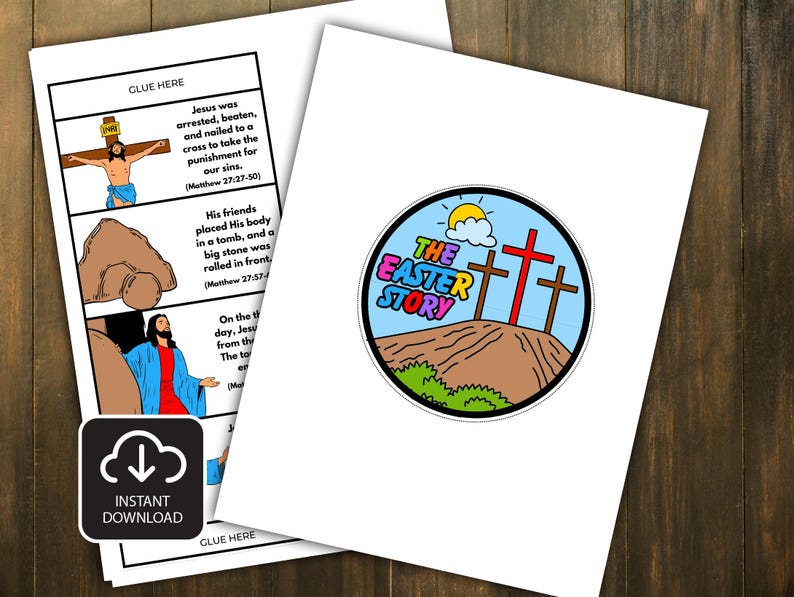 The Easter Story Folding Surprise Bible Craft, Bible Lesson, Easter ...