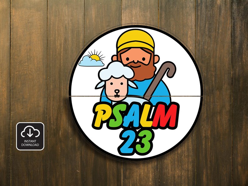 Psalm 23 Folding Surprise Bible Craft, Bible Lesson, Sunday School ...