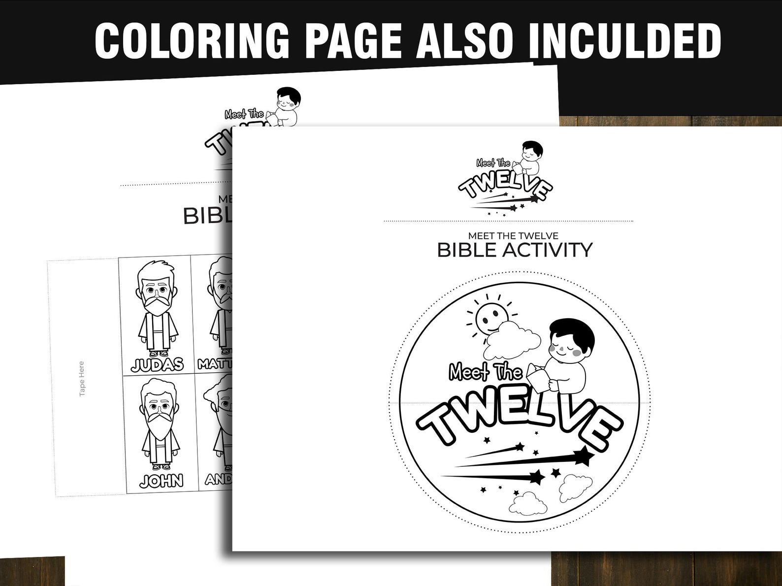 Names of the Twelve Apostles, Bible Verse Activity, Kids Bible Lesson ...