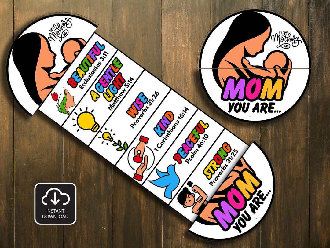 Mother's Day Folding Surprise, Mothers Day Craft, Sunday School Craft ...