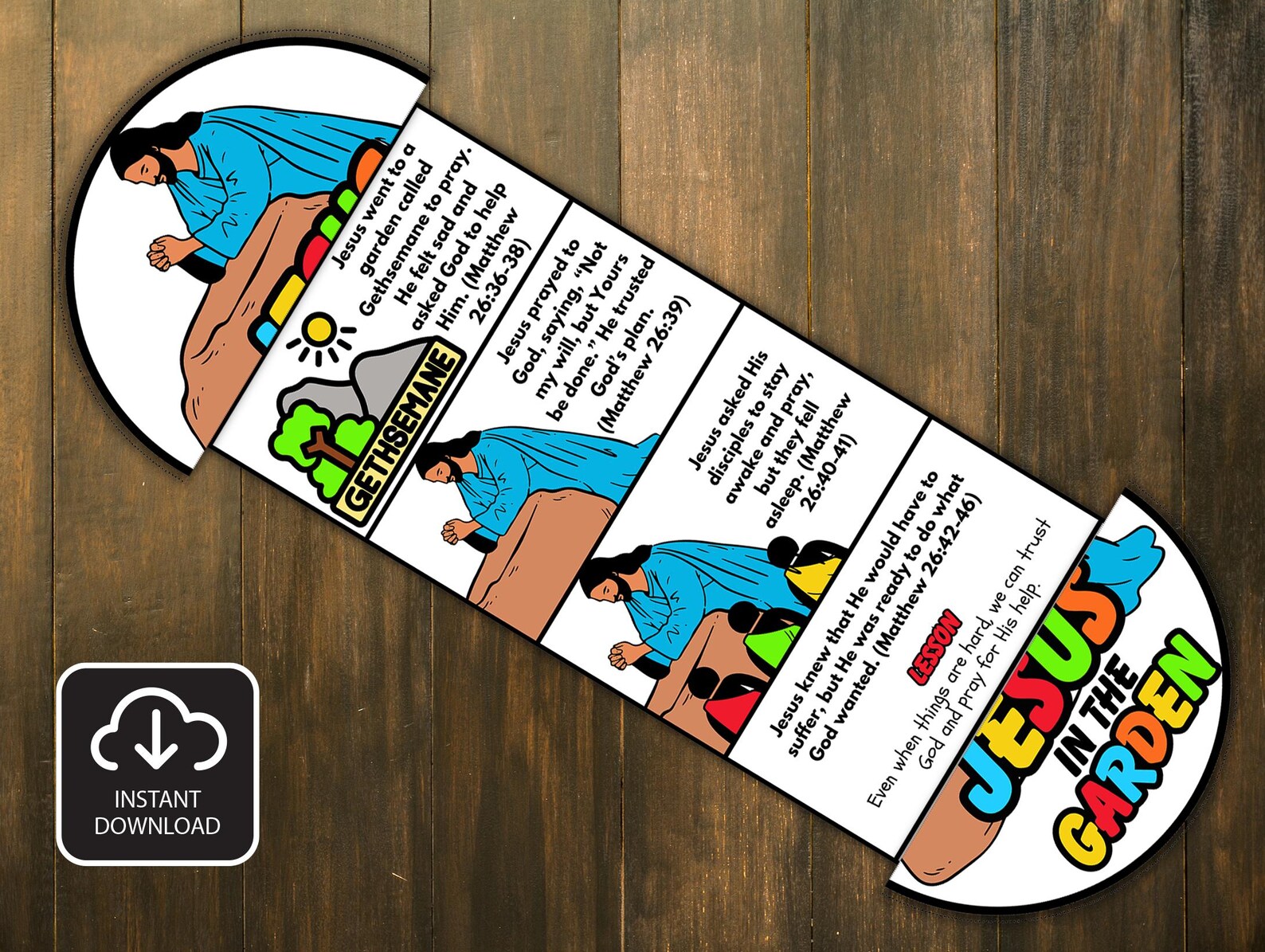 Jesus in the Garden of Gethsemane Folding Surprise Bible Story Craft ...