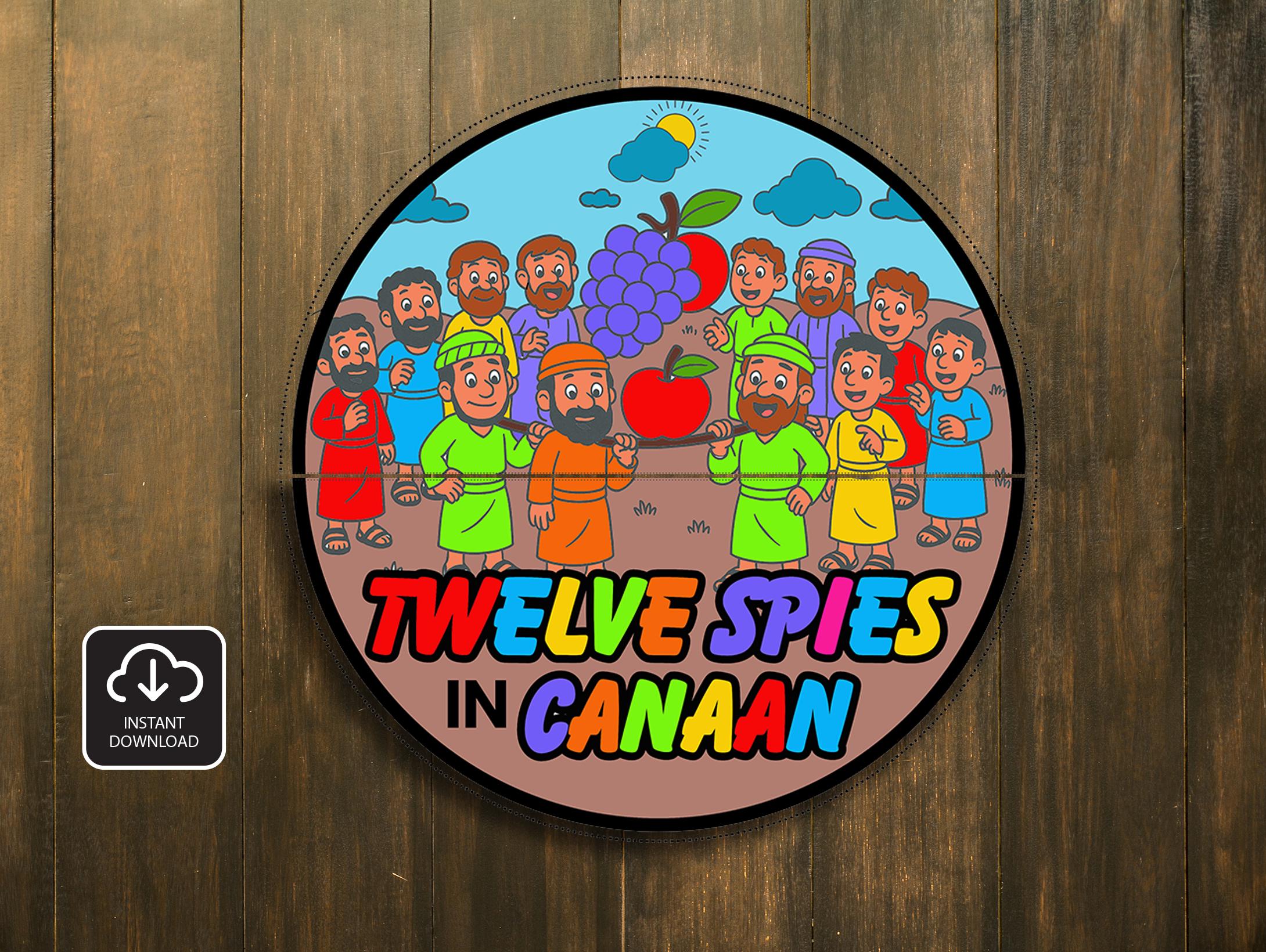 Twelve Spies in Canaan Folding Surprise Bible Craft, Bible Lesson ...