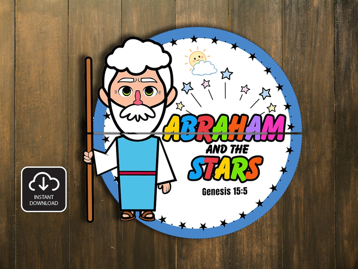 Abraham and the Stars Folding Surprise Bible Craft, Promise to Abraham ...