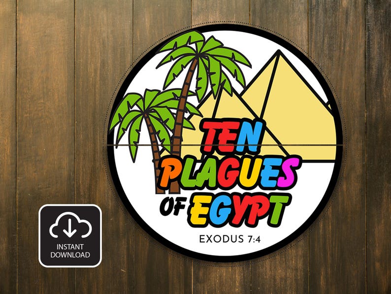 Ten Plagues of Egypt Folding Surprise Bible Craft, Bible Lesson, Memory ...