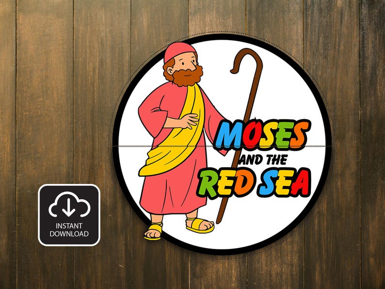 Moses and the Red Sea Folding Surprise Bible Story Craft, Bible Lesson ...