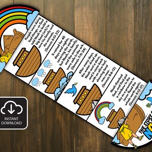Noah's Ark Folding Surprise Bible Craft, Bible Lesson, Easter Craft ...