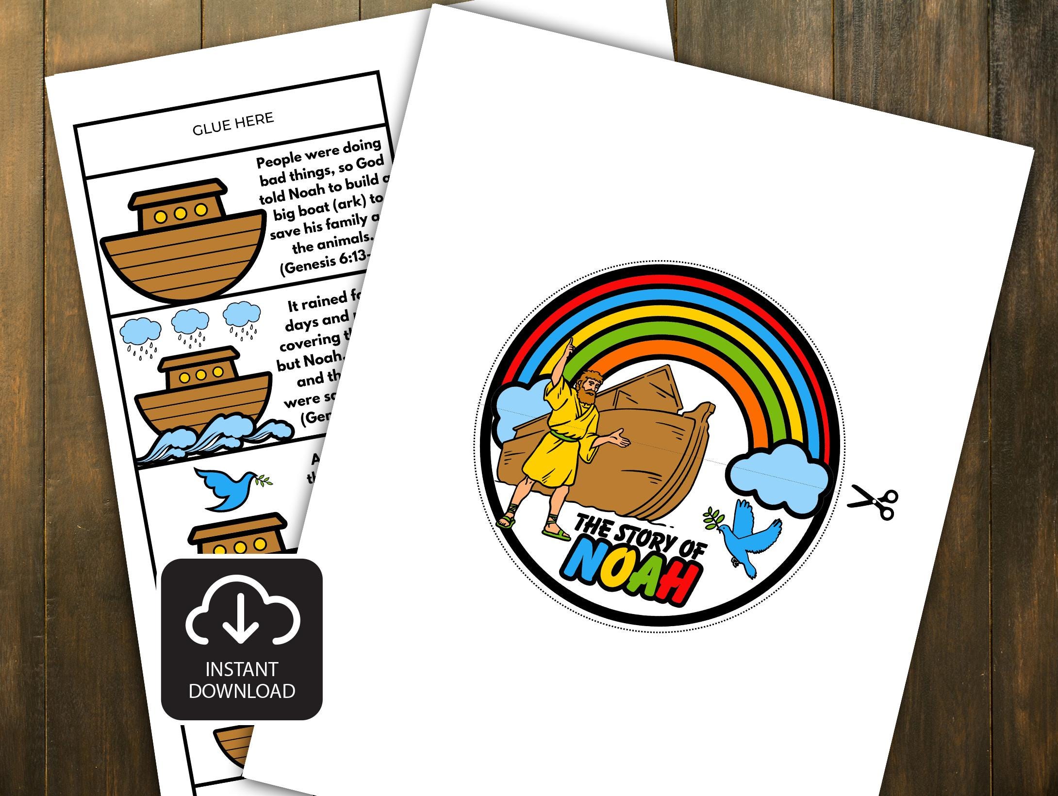 Noah's Ark Folding Surprise Bible Craft, Bible Lesson, Easter Craft ...