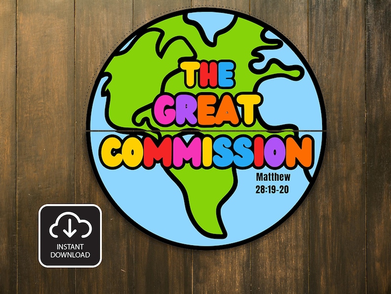 The Great Commission Folding Surprise Bible Craft, Printable Bible ...