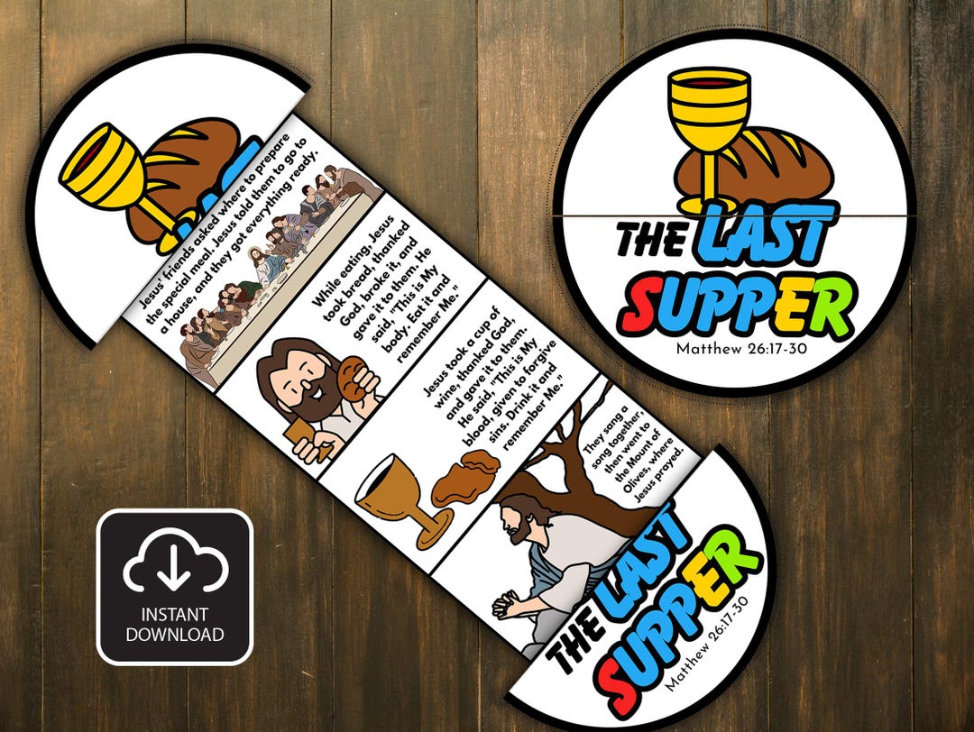 The Last Supper Folding Surprise Bible Craft, Bible Lesson, Memory Game ...