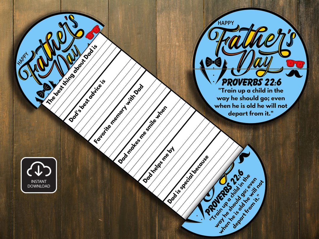 Happy Father's Day Folding Surprise, Fathers Day Craft, Sunday School ...