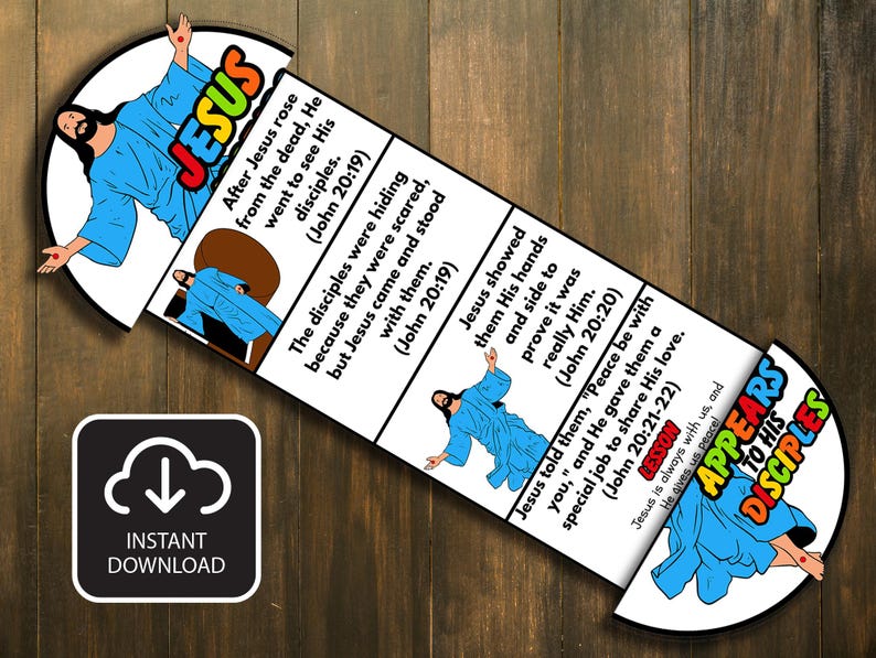 Jesus Appears to His Disciples Folding Surprise Bible Story Craft ...