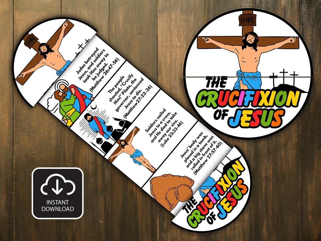 The Easter Story Folding Surprise Bible Craft, Bible Lesson, Memory ...