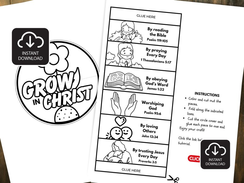 Growing in Christ Craft, Folding Surprise Bible Craft, Bible Lesson ...