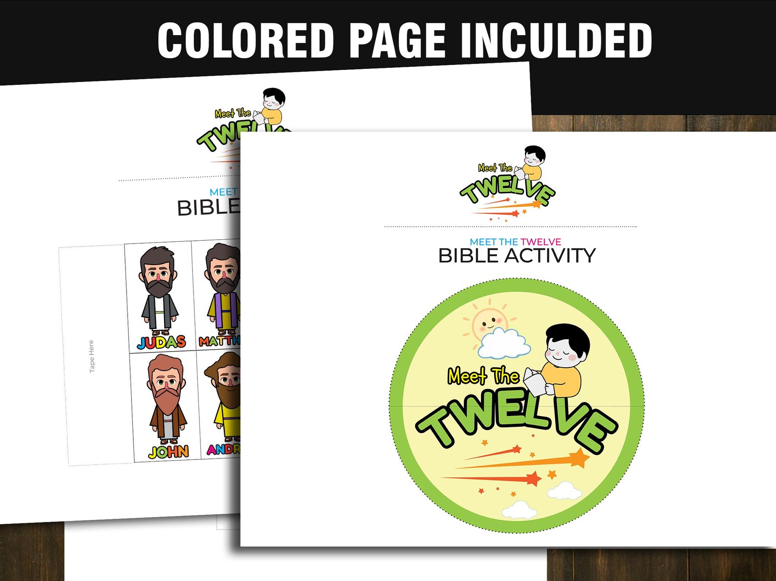 Names of the Twelve Apostles, Bible Verse Activity, Kids Bible Lesson ...