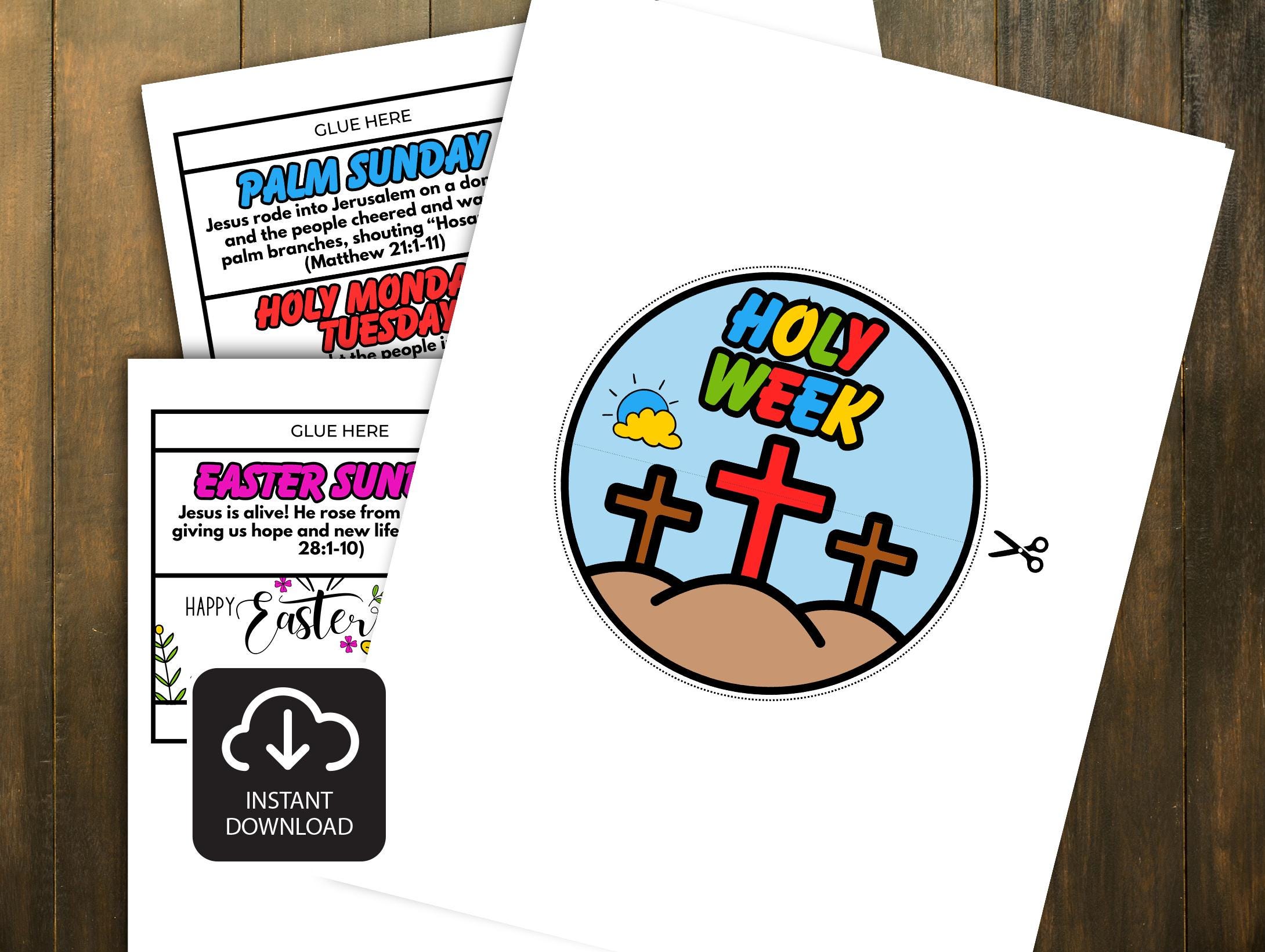 Holy Week Folding Surprise Bible Craft, Easter Story Craft, Memory Game ...