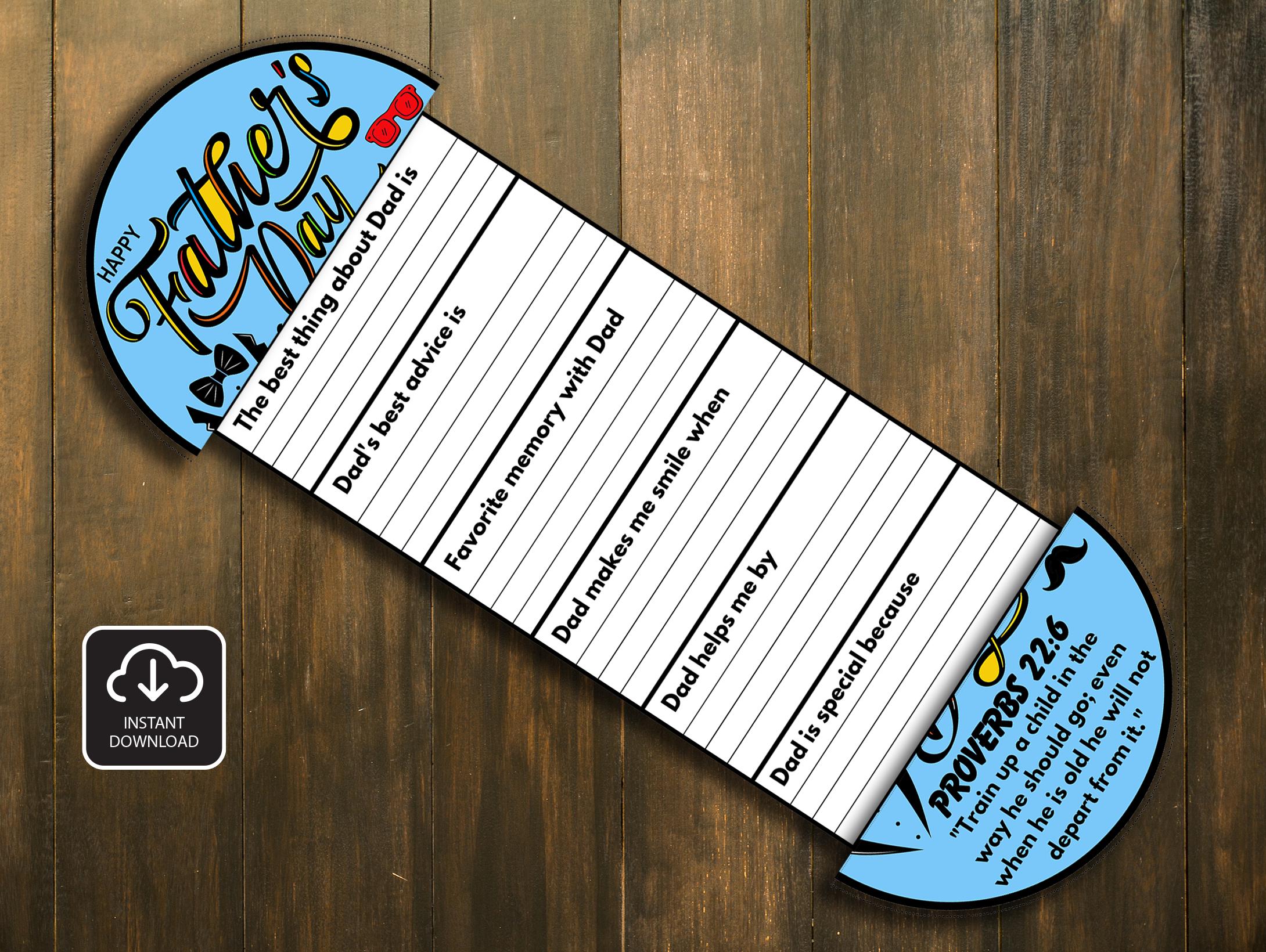 Happy Father's Day Folding Surprise, Fathers Day Craft, Sunday School ...