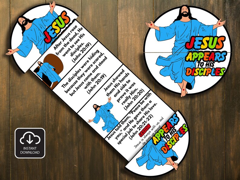 Jesus Appears to His Disciples Folding Surprise Bible Story Craft ...