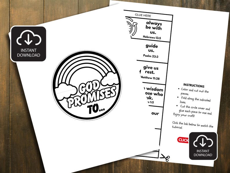 Gods Promises Folding Surprise Bible Craft, Bible Activity, Bible ...