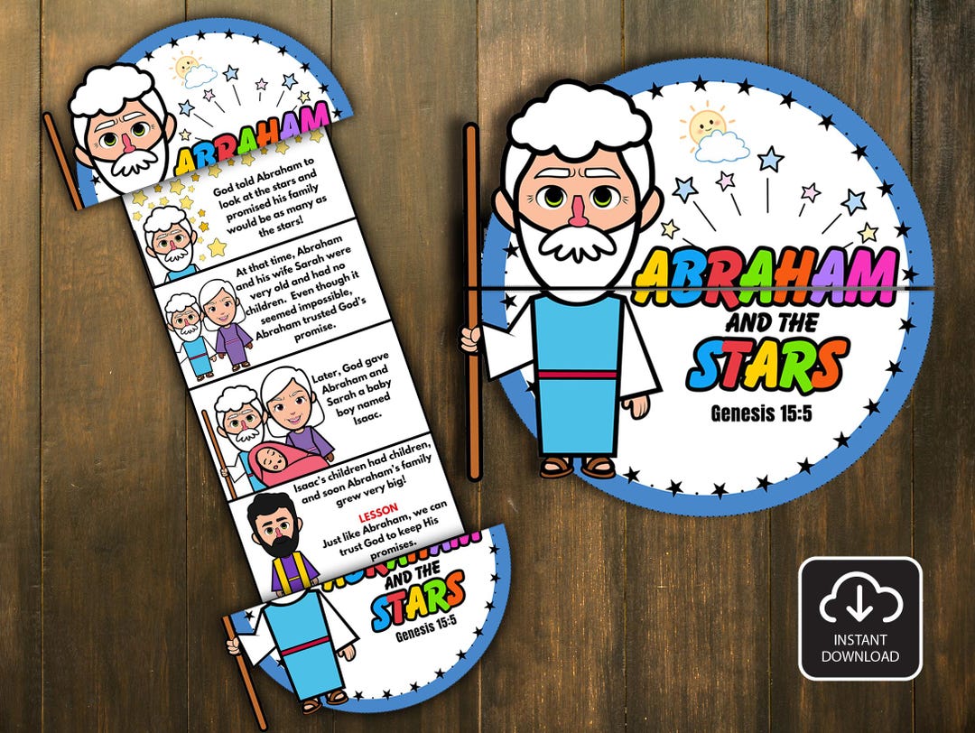 Abraham and the Stars Folding Surprise Bible Craft, Promise to Abraham ...