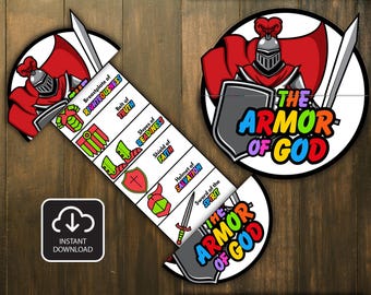 Armor of God Folding Surprise Bible Craft, Bible Lesson, Memory Game ...