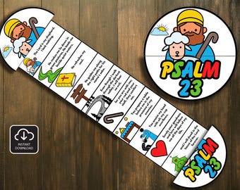 Psalm 23 Folding Surprise Bible Craft, Bible Lesson, Psalm Craft ...