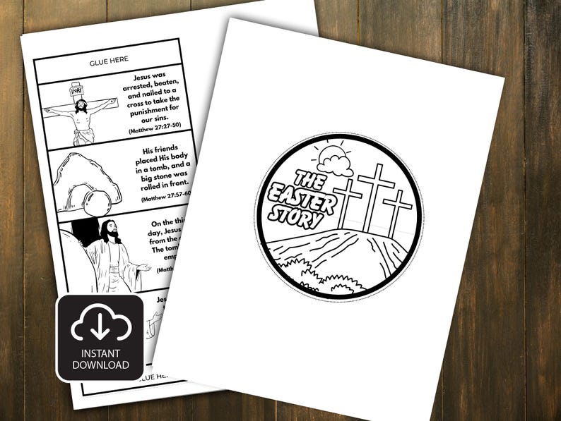 The Easter Story Folding Surprise Bible Craft, Bible Lesson, Easter ...