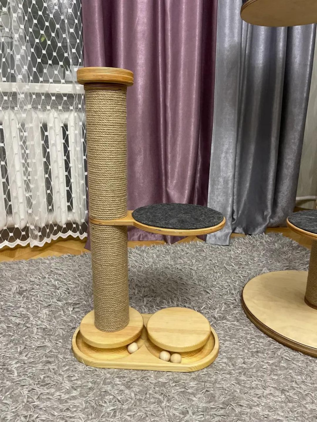 Modern Cat Scratching Post, Custom Cat Scratcher, Scratching Cat Tower ...