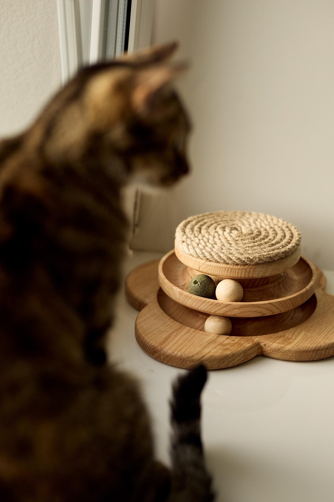 Wooden Game for Cat, Cat Scratcher, Wood Scratching Post,interactive ...