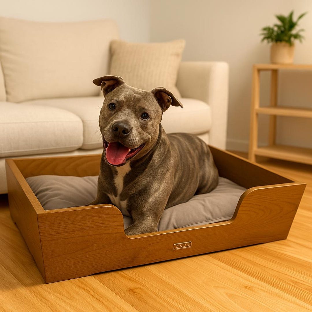 Loft Style Wooden Pet Bed, Cozy Pet Bed, Scandinavian Decor, Wooden Pet ...