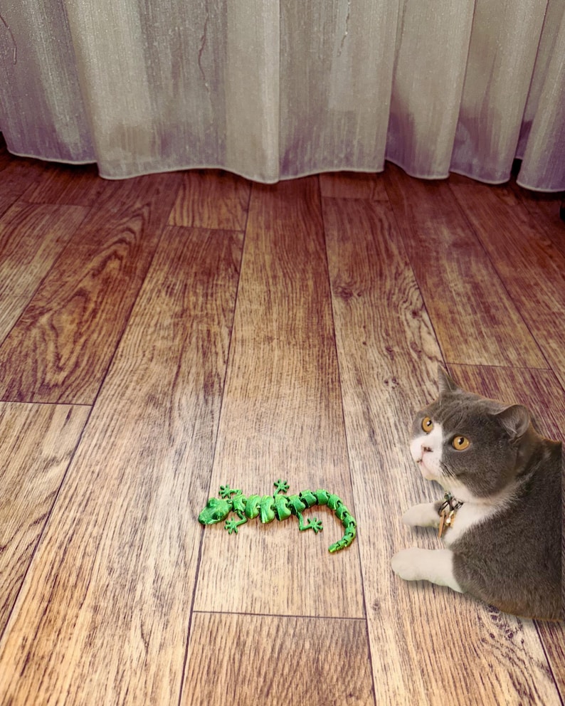 Gradient Color Lizard Toy for Cat, Flexible Lizard Toy, Flexible Toy ...