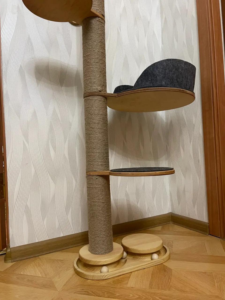 Modern Cat Scratching Post, Custom Cat Scratcher, Scratching Cat Tower ...