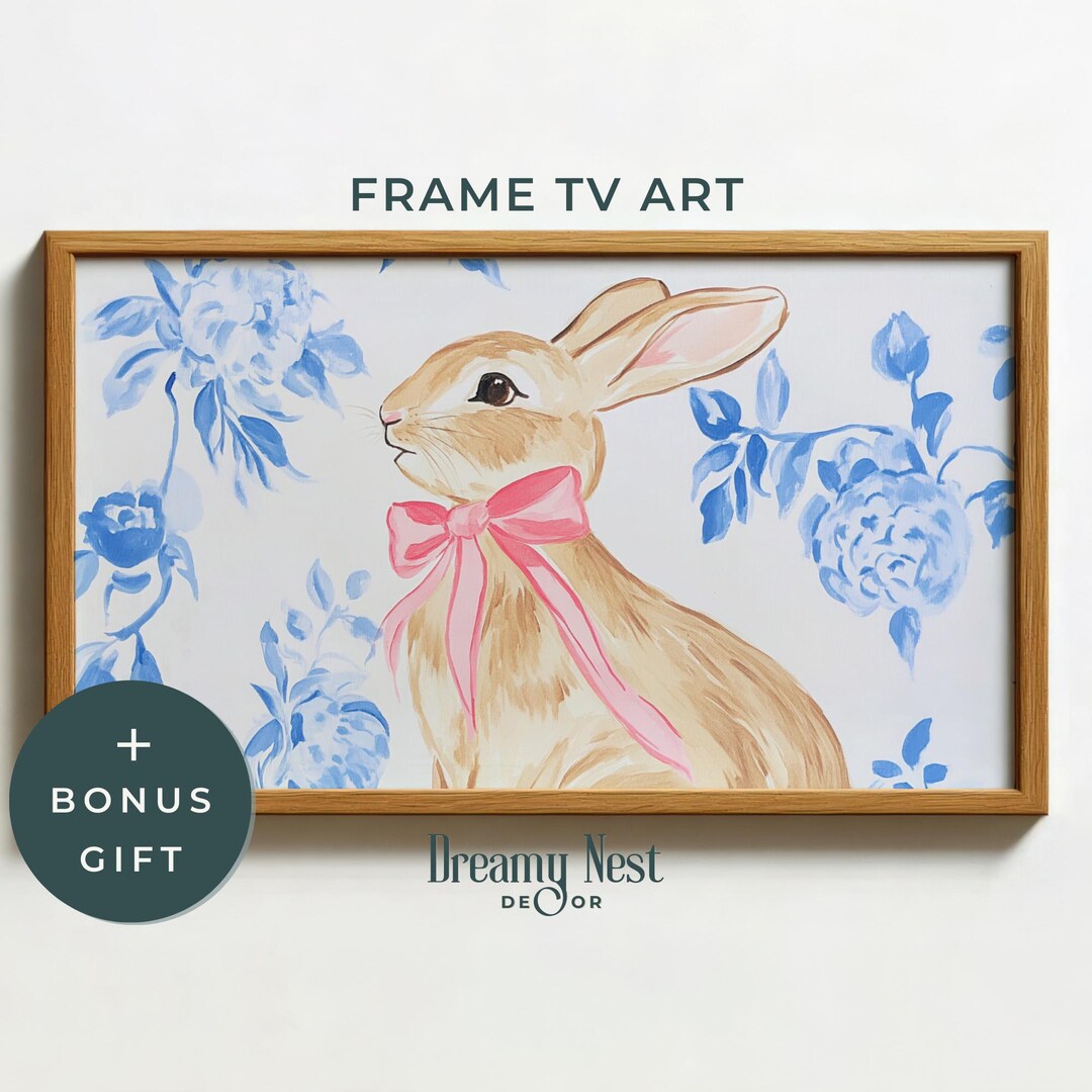 Easter Bunny Rabbit Frame TV Art Spring Bunny Samsung Frame TV Art ...