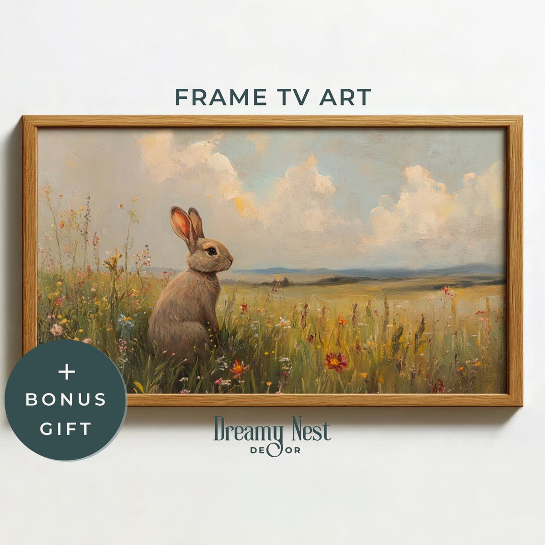 Easter Bunny Rabbit Frame TV Art Spring Bunny Samsung Frame TV Art ...